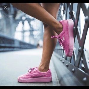 Puma | Shoes | Puma New Basket Platform Prism Pink | Poshmark